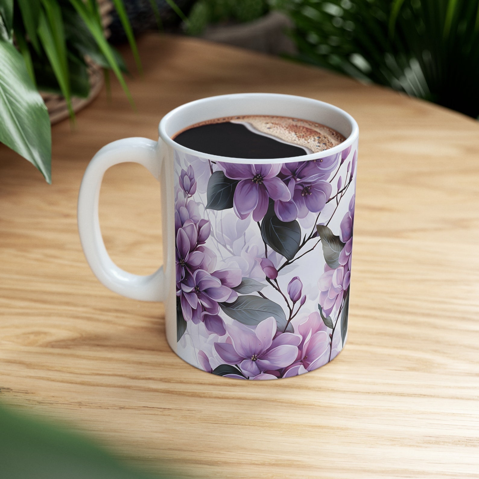 Beautiful Watercolors LILAC Floral Nature Garden Lover Gift Purple ...