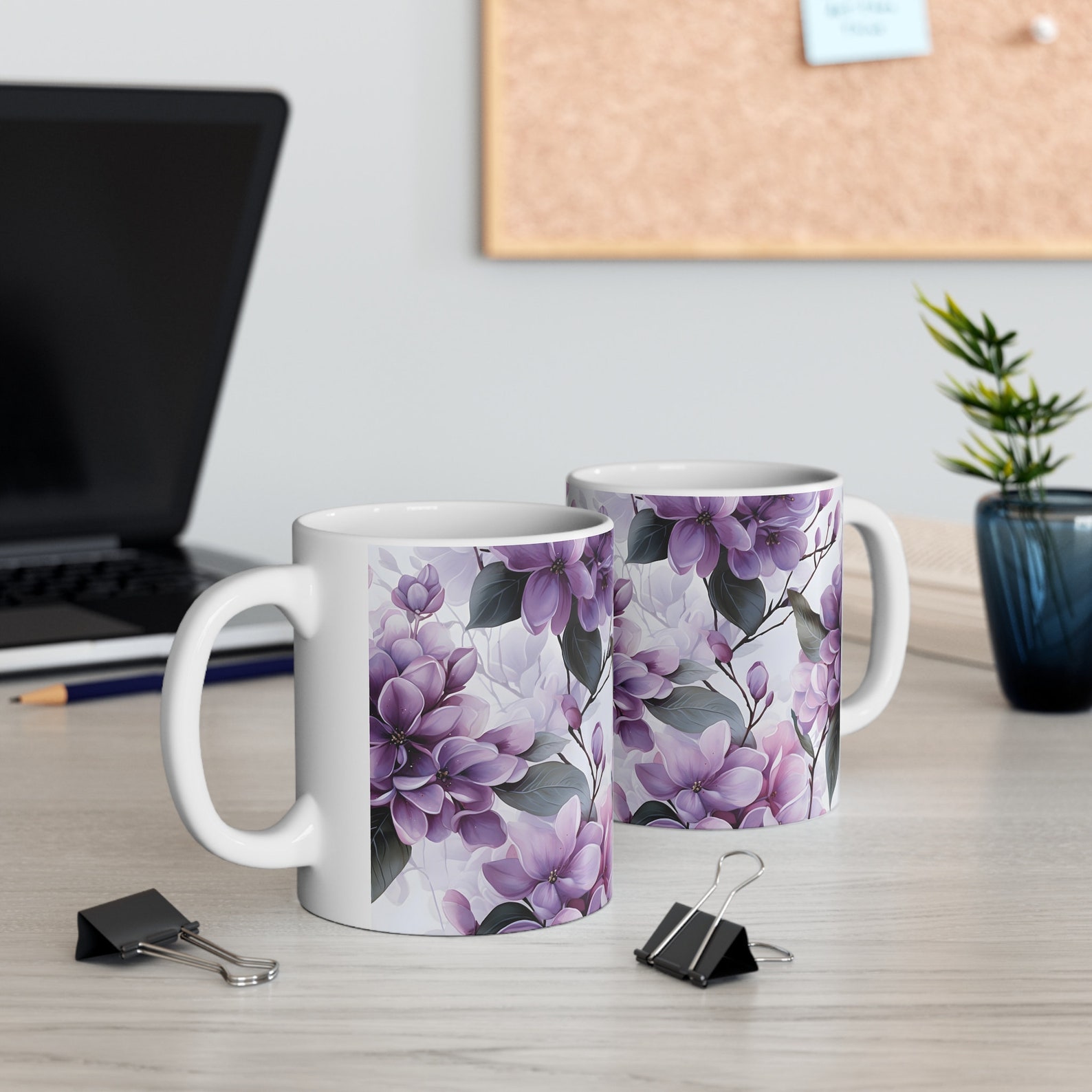 Beautiful Watercolors LILAC Floral Nature Garden Lover Gift Purple ...