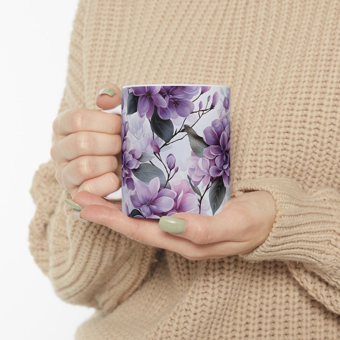 Beautiful Watercolors LILAC Floral Nature Garden Lover Gift Purple ...