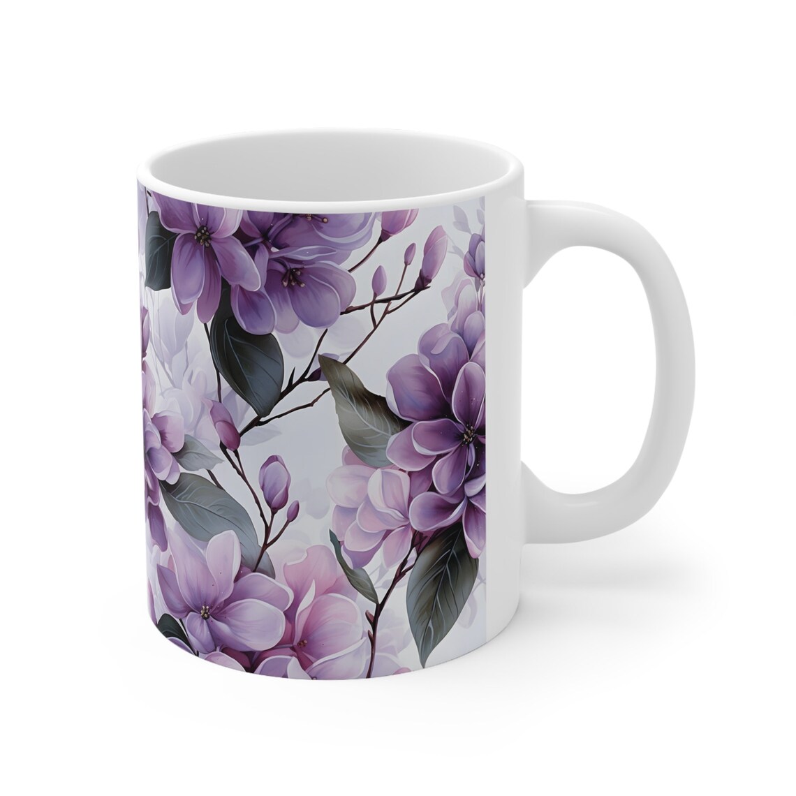 Beautiful Watercolors LILAC Floral Nature Garden Lover Gift Purple ...