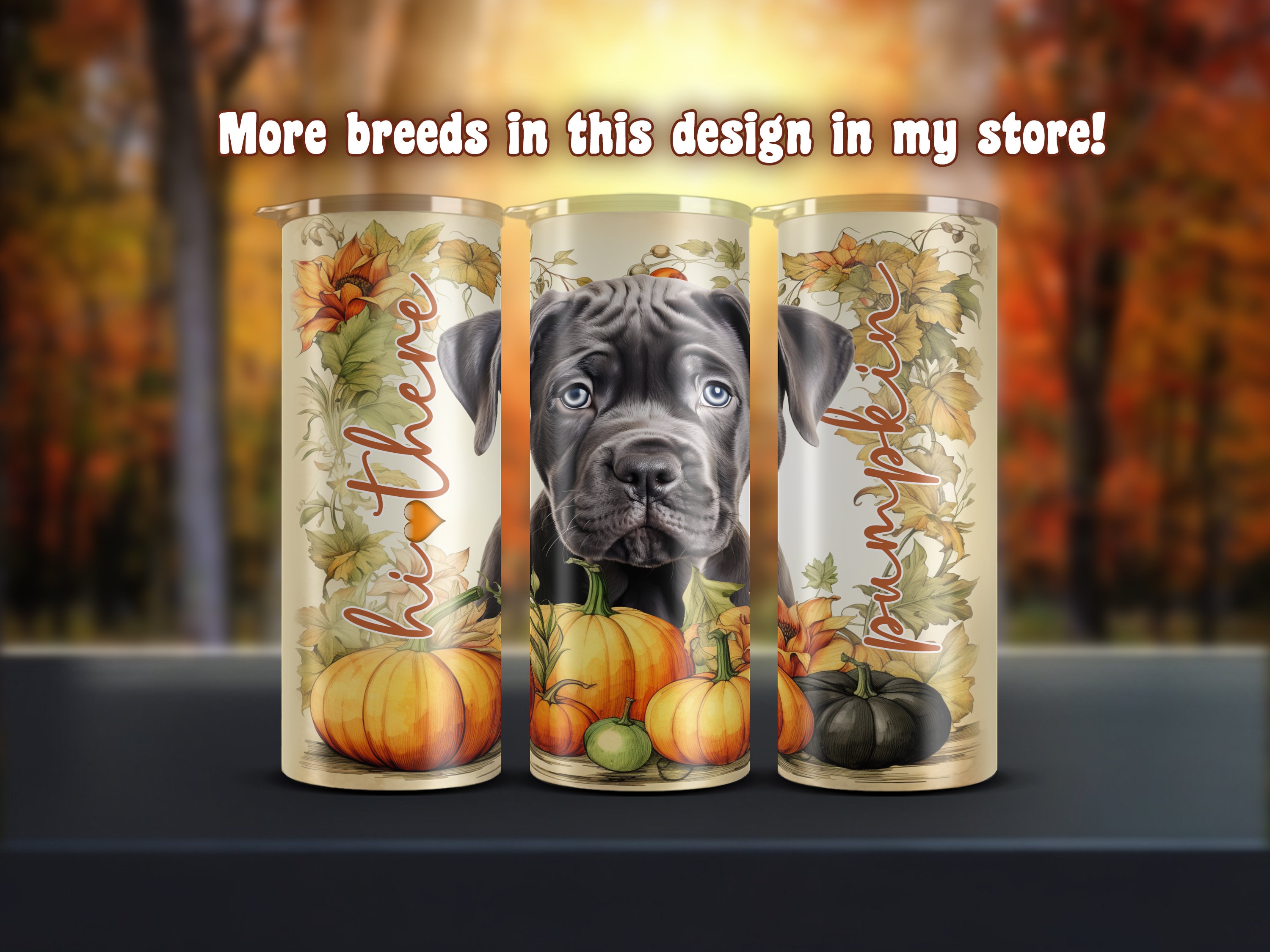 Cane Corso Puppy Tumbler Wrap, Dog PNG Digital Download for Sublimation ...