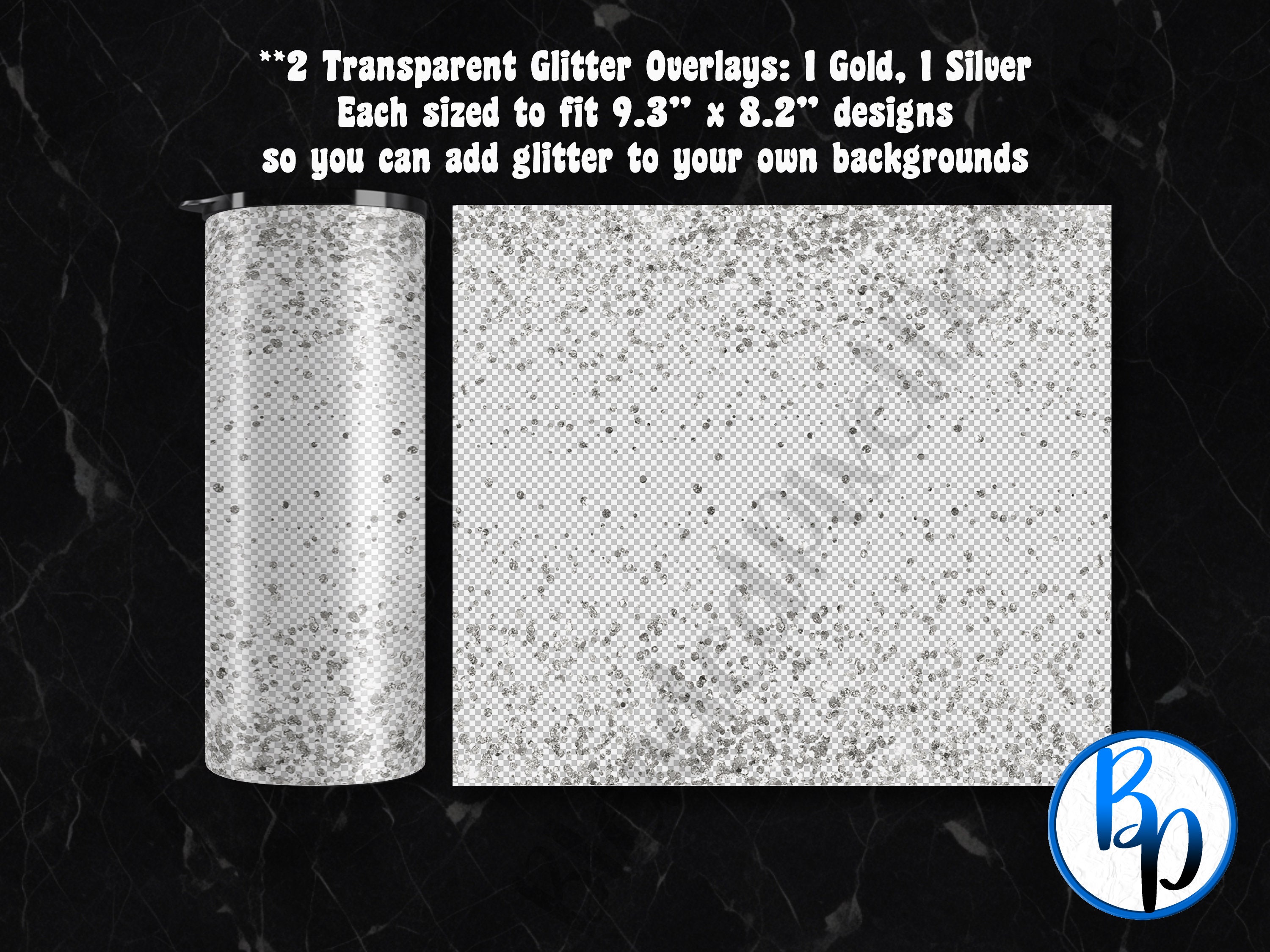 Glitter Tumbler Wrap Overlay PNG Sublimation Bundle, 20oz Ounce ...