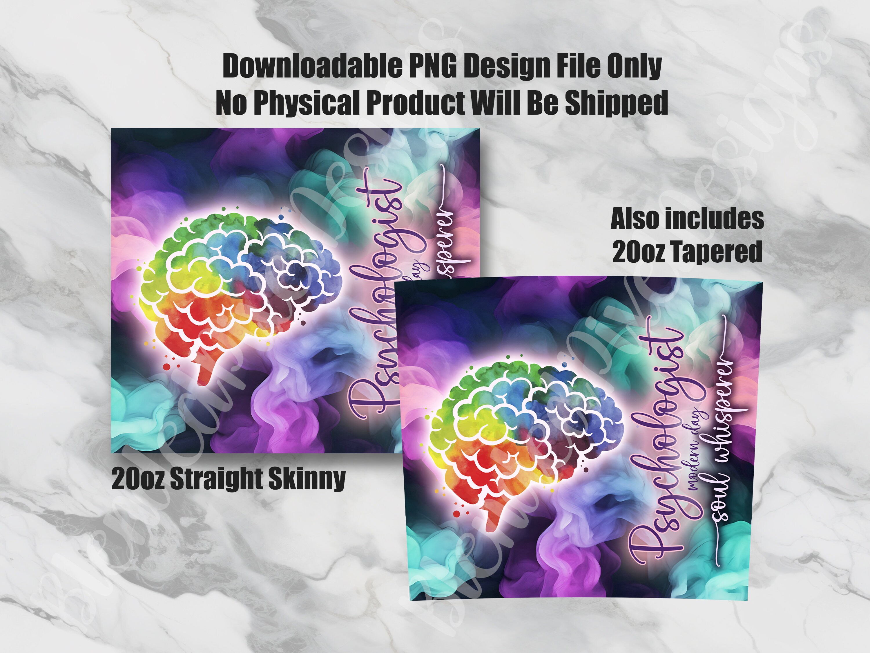 20oz Psychologist Tumbler Wrap, Seamless Sublime Psychology Graphic ...