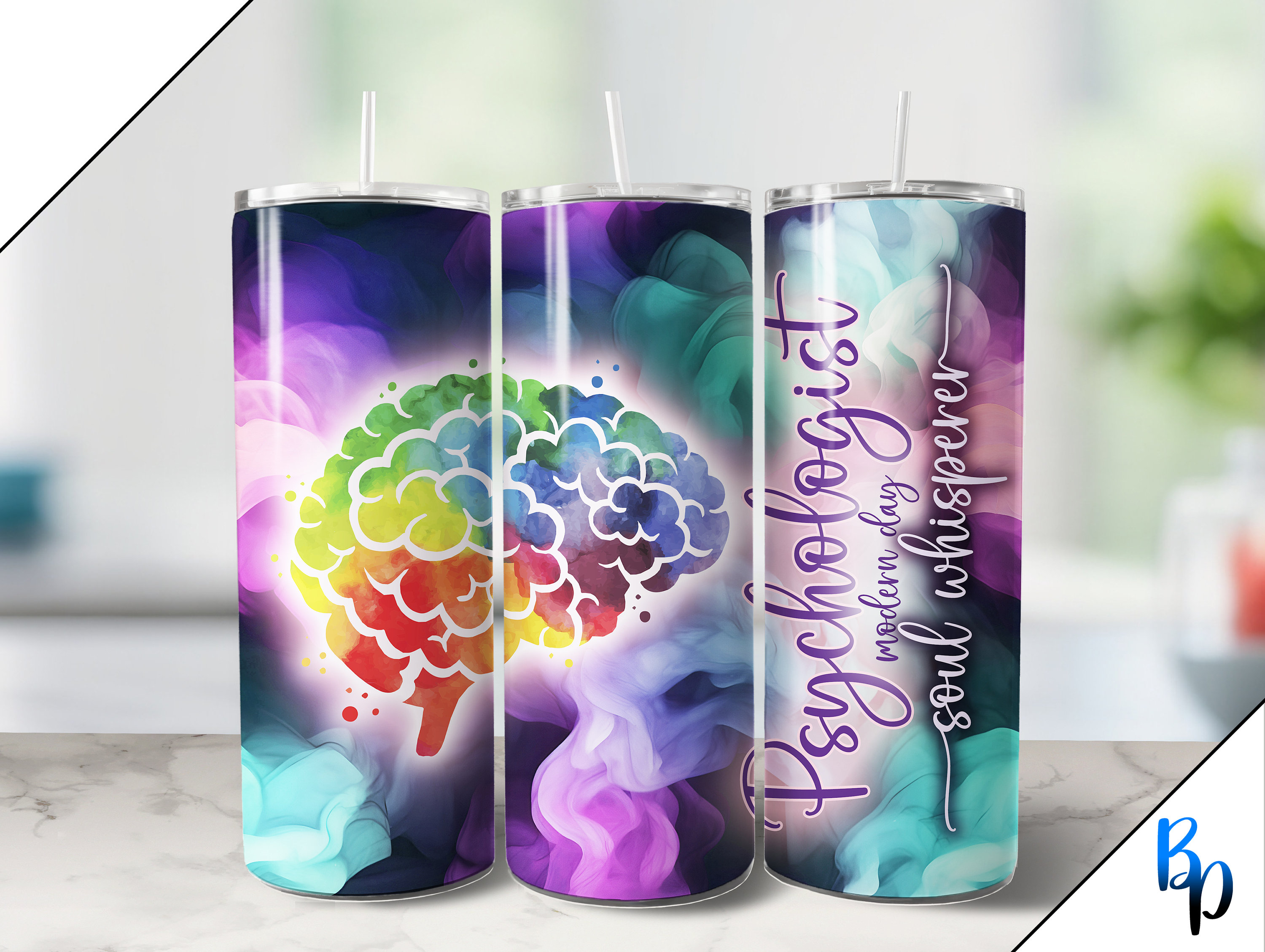 20oz Psychologist Tumbler Wrap, Seamless Sublime Psychology Graphic ...