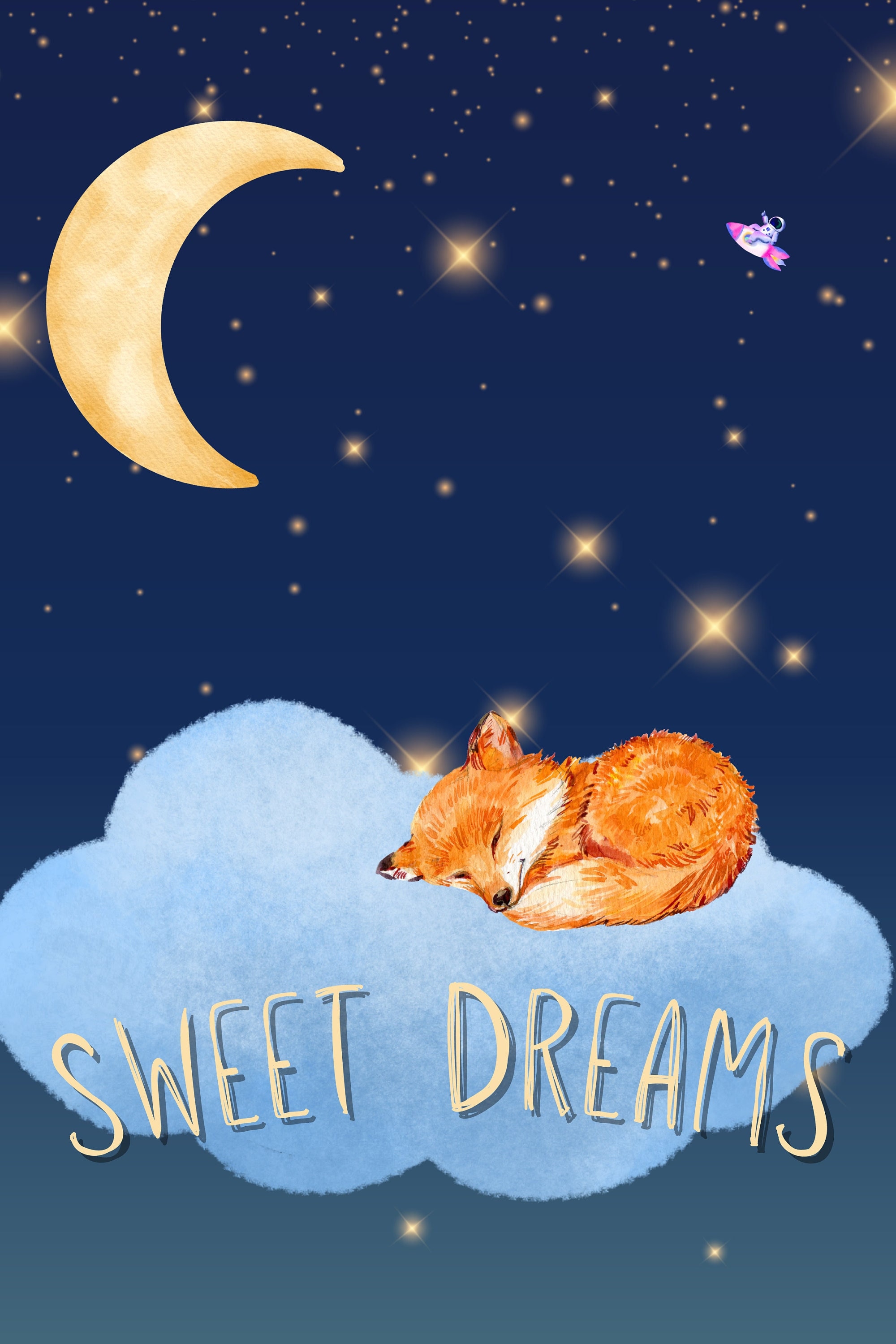 Sweet Dreams Poster || Nursery, Child's Room, Bedroom - Etsy