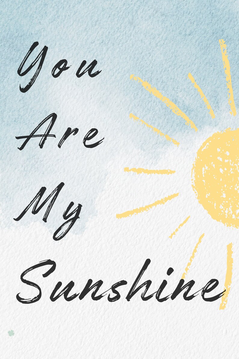 You Are My Sunshine Poster || Child's Room, Beach House, or Living ...