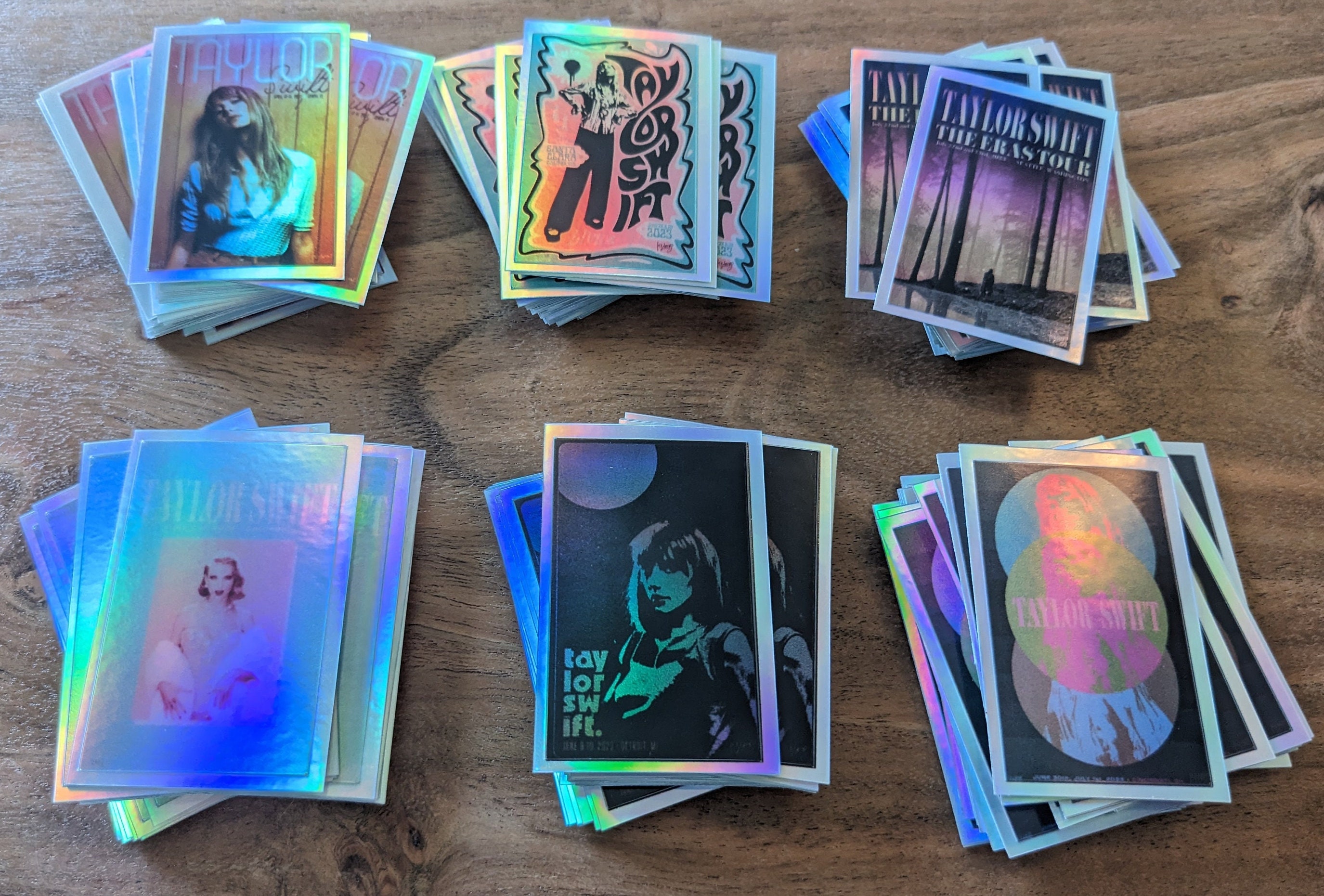 HOLOGRAPHIC Eras VIP City Tour Poster SET of 20 Holo Vinyl Stickers ...