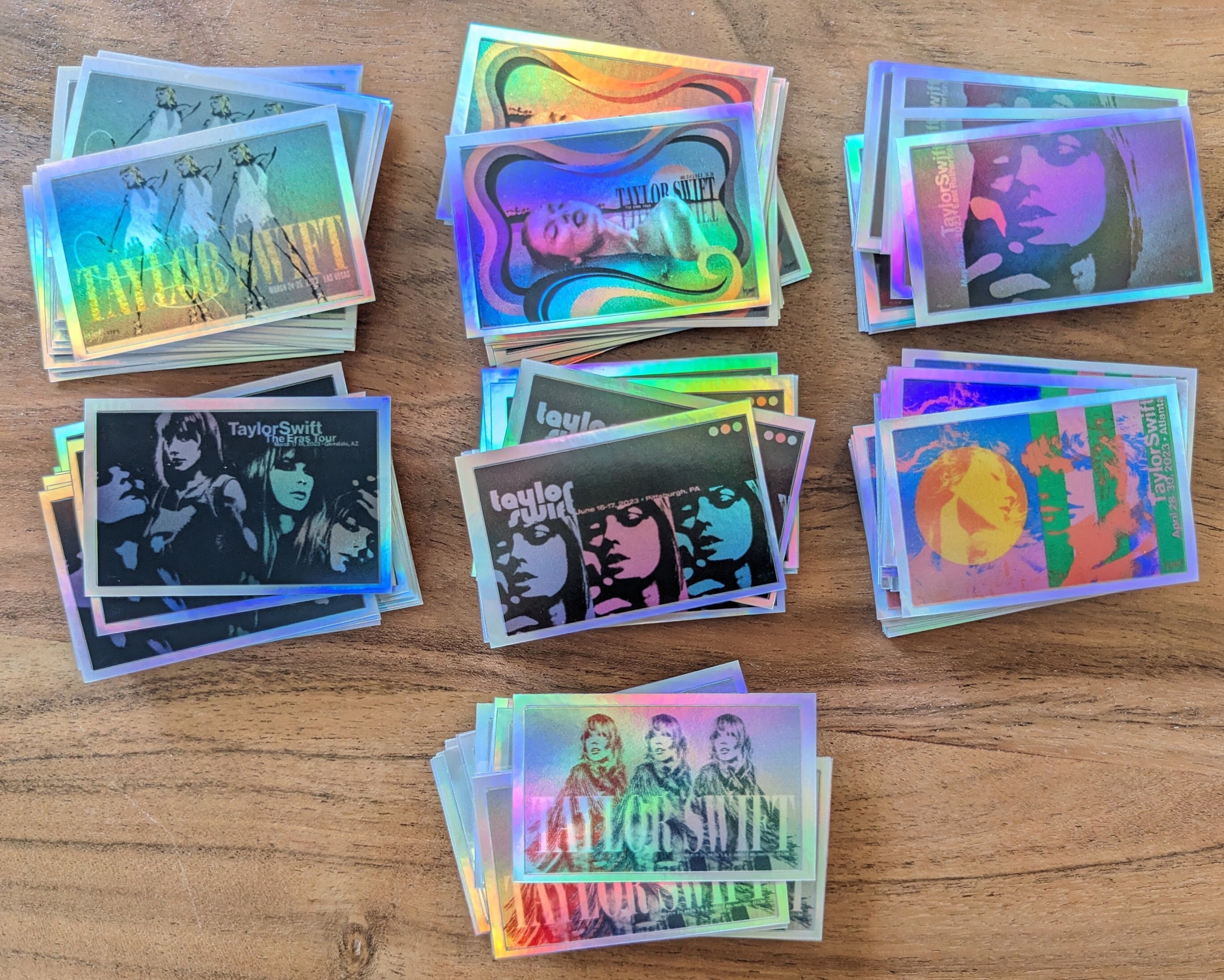 HOLOGRAPHIC Eras VIP City Tour Poster SET of 20 Holo Vinyl Stickers ...