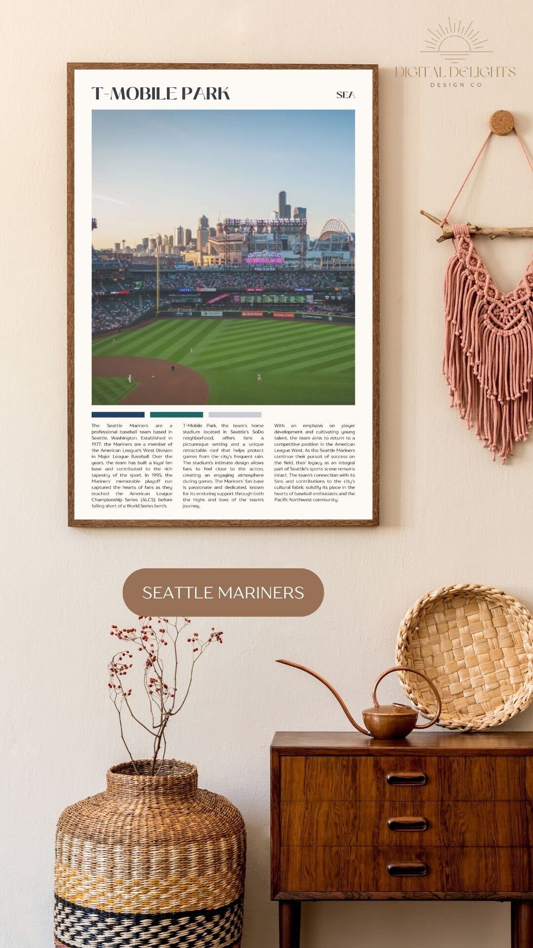 Stadium Series T-mobile Park, Seattle Mariners, Digital Printable ...