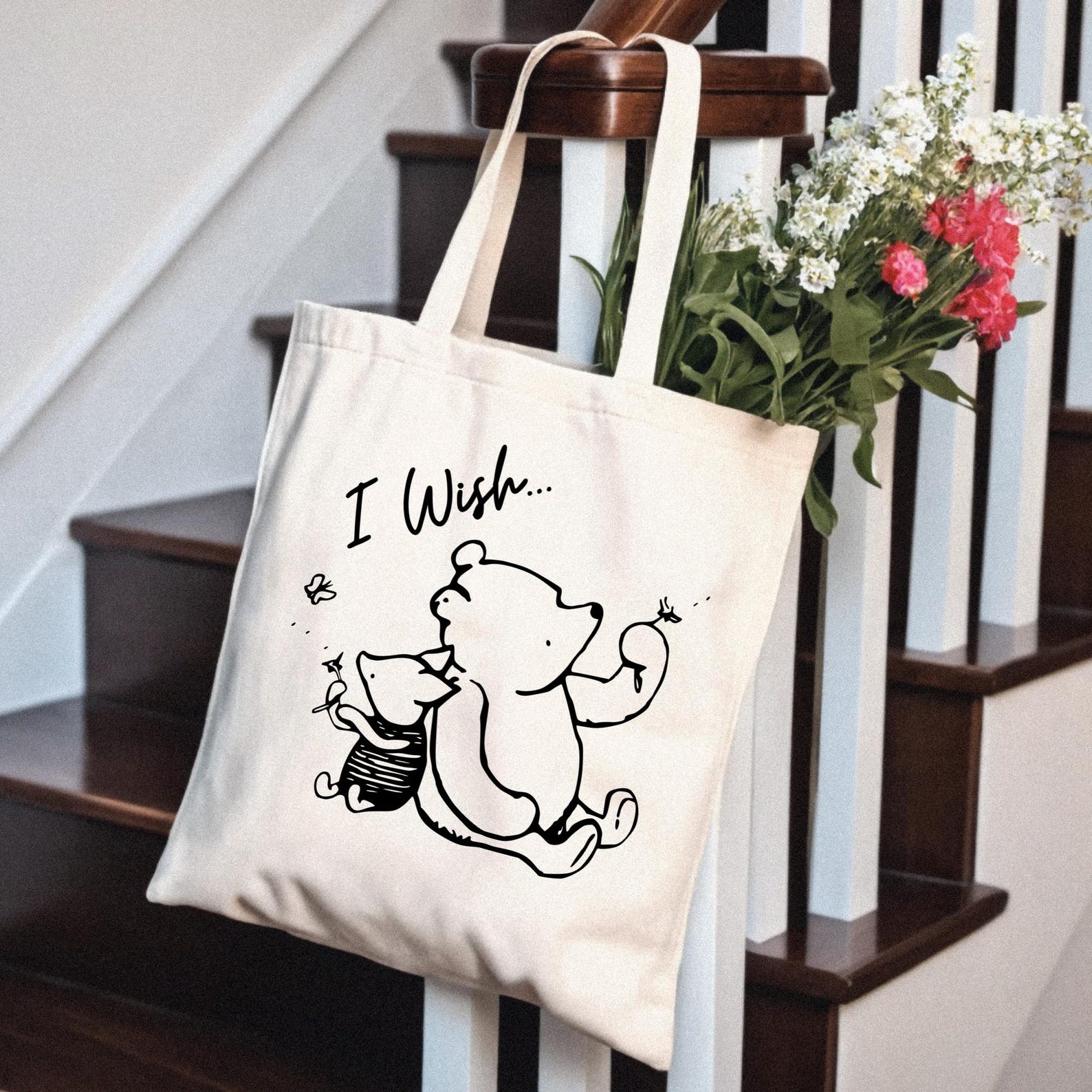 Winnie the Pooh and Piglet Tote Bag,vintage Pooh Gift Bag, Pooh Lover ...