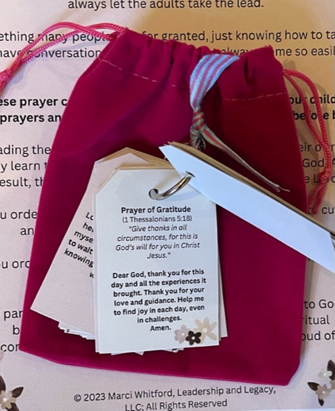 Teen/preteen Prayer Tags Rose or Blue Shipped With Ring and Bag - Etsy