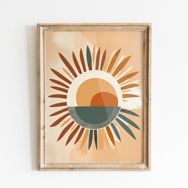 Boho Sun Art - Etsy