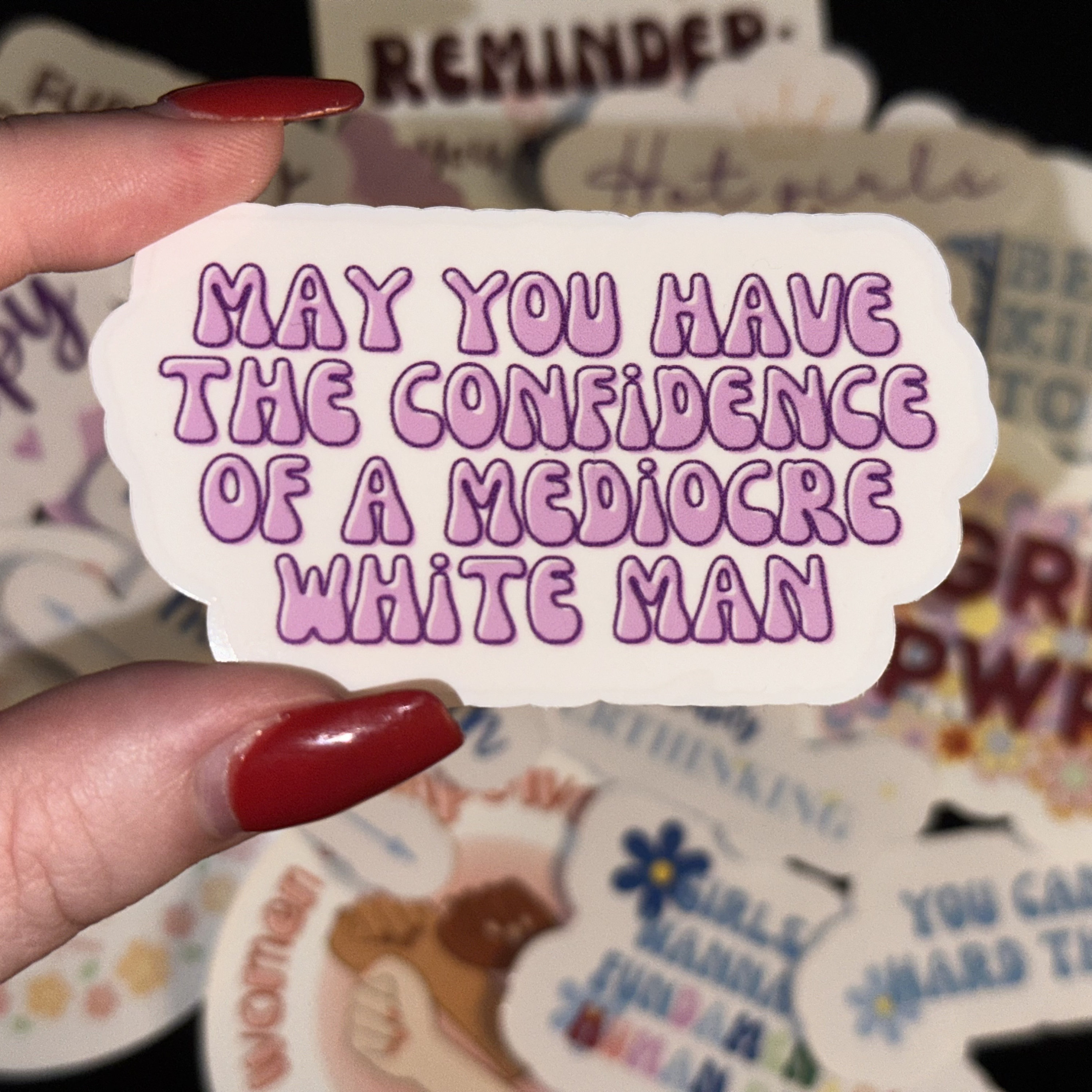 Transparent/waterproof Sticker, Funny Women Empowerment, Funny Feminist ...