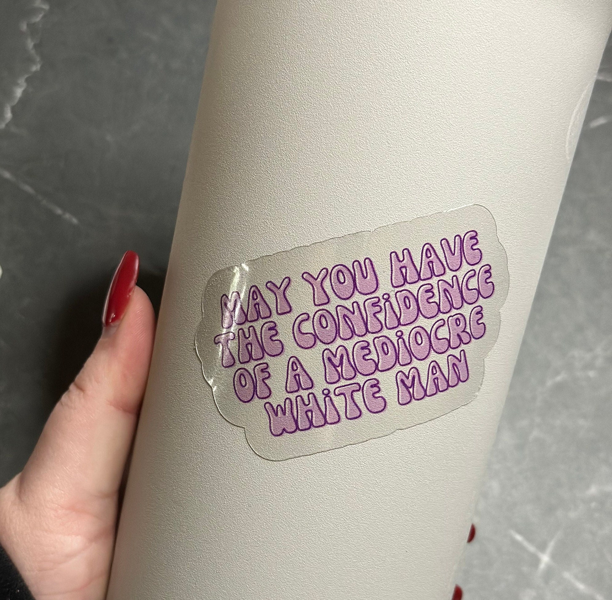 Transparent/waterproof Sticker, Funny Women Empowerment, Funny Feminist ...