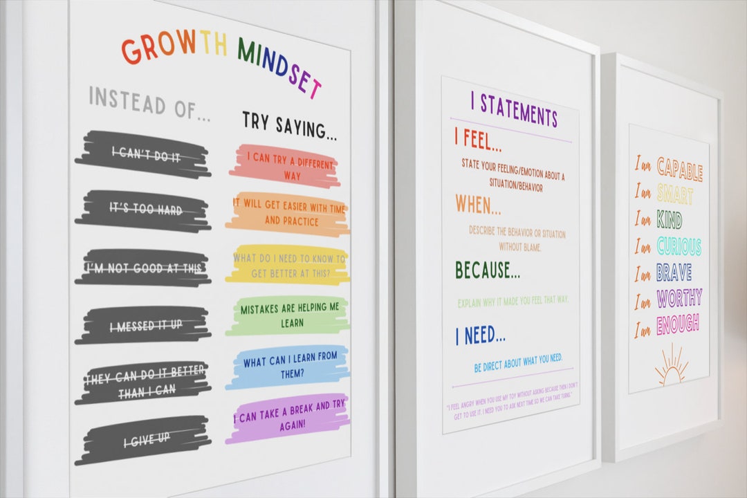 Affirmation Poster, I Statements Poster, Growth Mindset Poster, Things ...