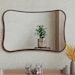 Uneven Slanted Rectangular Wood Wall Mirror, Unique Deluxe Home ...