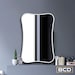 Uneven Slanted Rectangular Wood Wall Mirror, Unique Deluxe Home ...