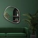 Asymmetrical Irregular Round Wall Wood Home Decor Mirror, Entryway ...