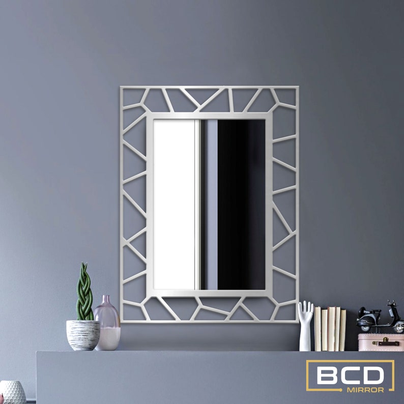 Rectangular Modern Wooden Wall Mirror L Livingroom Bedroom Home Decor ...