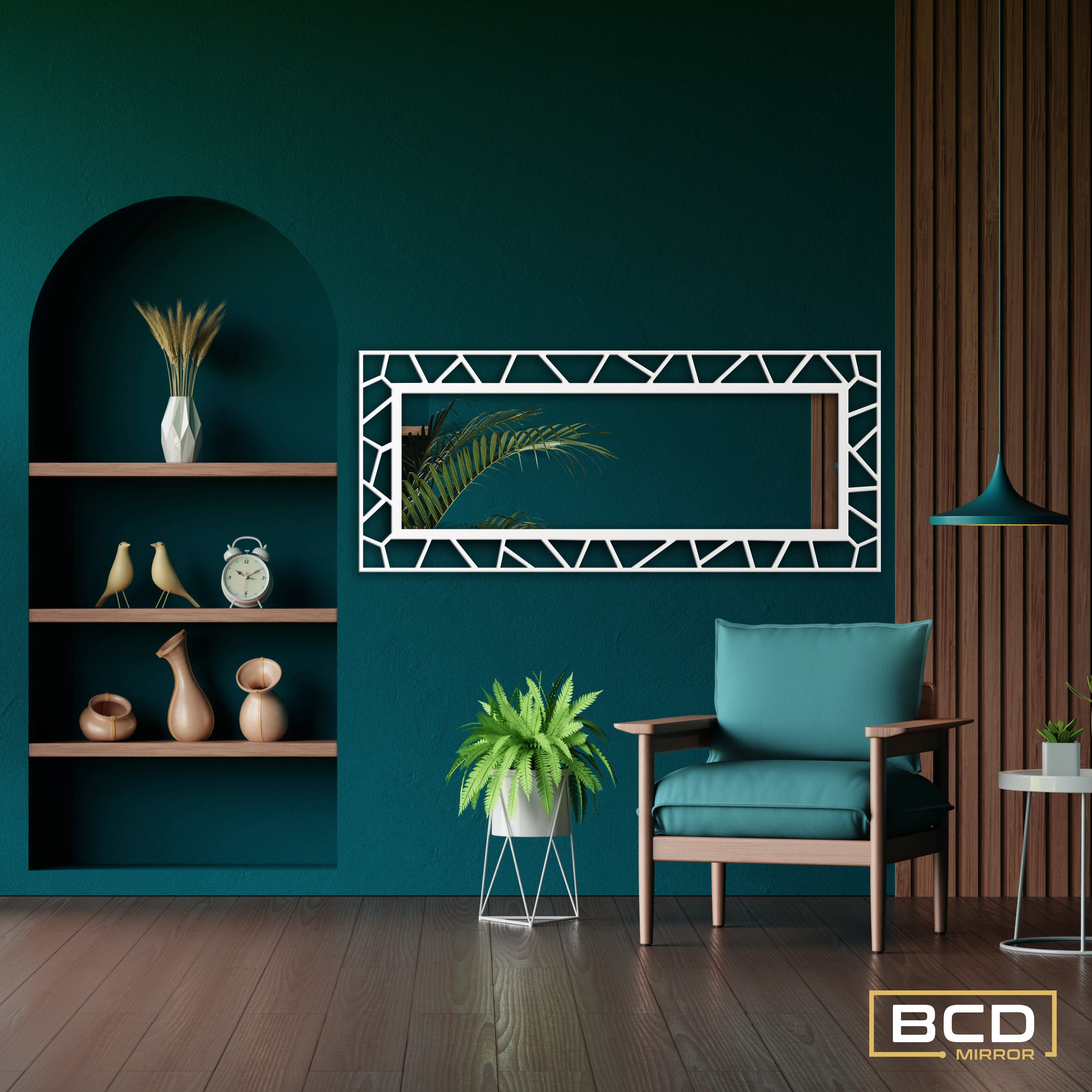 Rectangular Length Wood Wall Mirror L Entryway Hallway Bedroom White ...