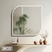Square Esthetic Bathroom Livingroom Wooden Wall Mirror L Stylish Simple ...