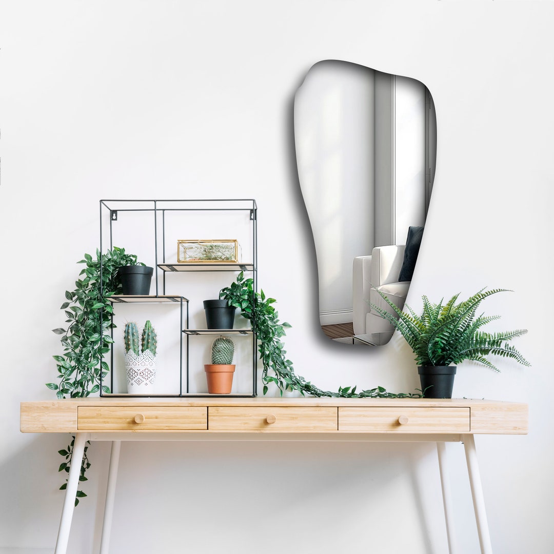 Frameless Irregular Asymmetrical Wall Mirror L Unframed Perfect Wedding ...