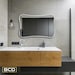 Uneven Slanted Rectangular Wood Wall Mirror, Unique Deluxe Home ...