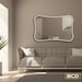 Uneven Slanted Rectangular Wood Wall Mirror, Unique Deluxe Home ...
