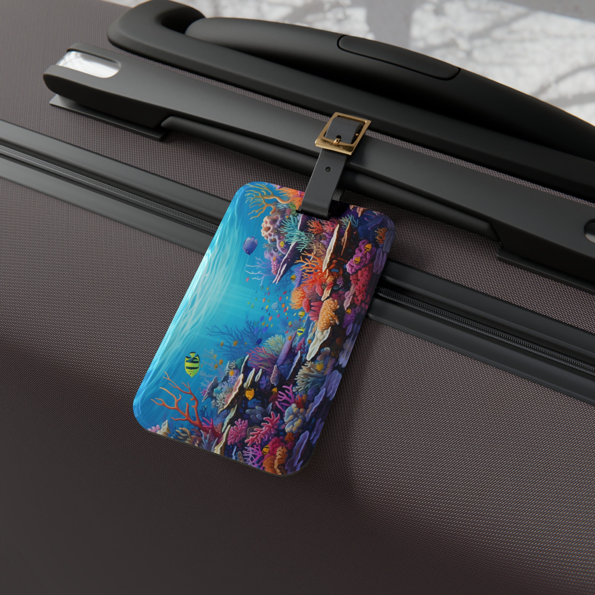 Colorful Coral Reef Luggage Tag Acrylic Luggage Name Tag - Etsy