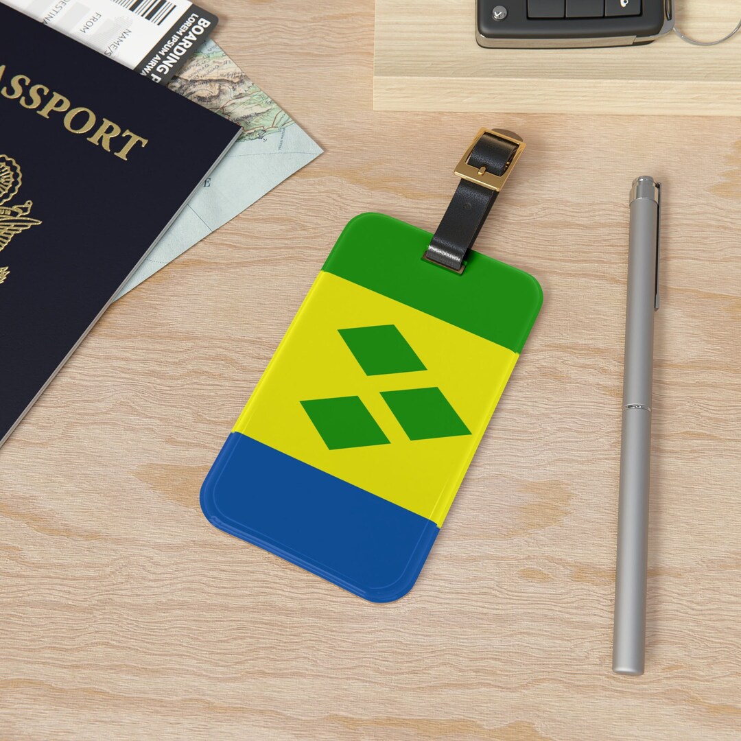 Saint Vincent Flag Luggage Tag, Acrylic Luggage Name Tag, Custom ...