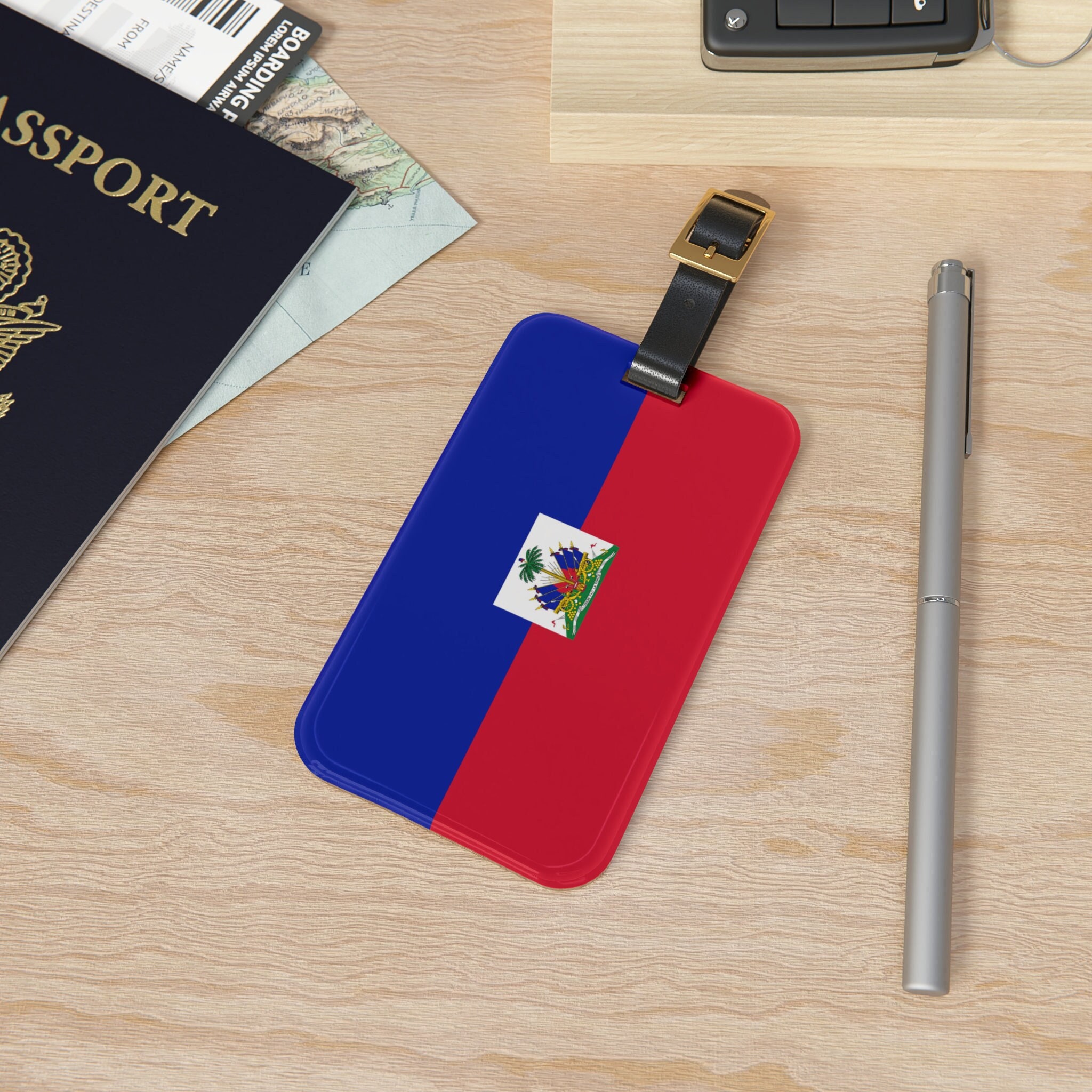 Haiti Flag Luggage Tag, Acrylic Luggage Name Tag, Custom Suitcase Tag ...