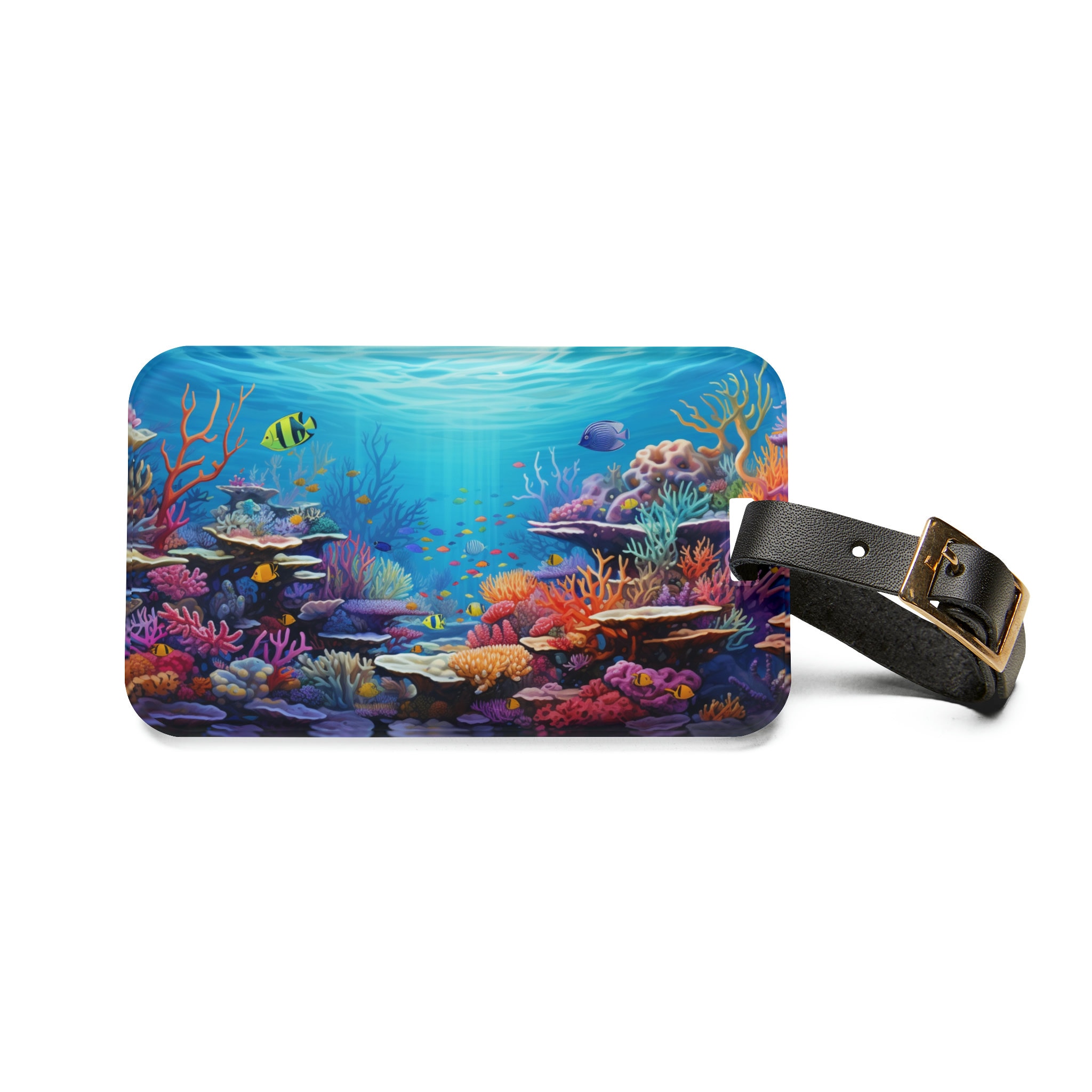 Colorful Coral Reef Luggage Tag Acrylic Luggage Name Tag - Etsy