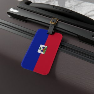 Haiti Flag Luggage Tag, Acrylic Luggage Name Tag, Custom Suitcase Tag ...
