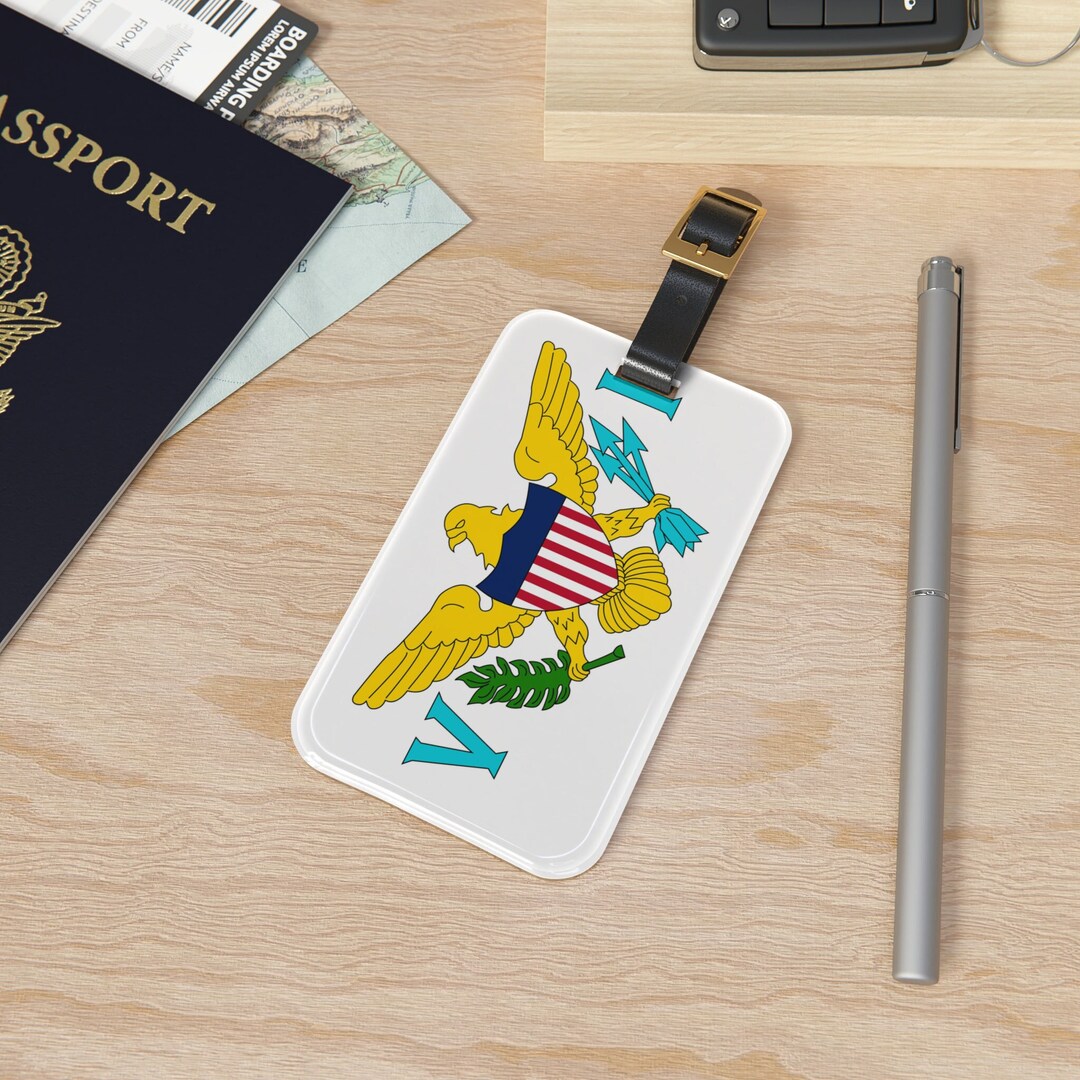US Virgin Islands Flag Luggage Tag, Acrylic Luggage Name Tag, Custom ...