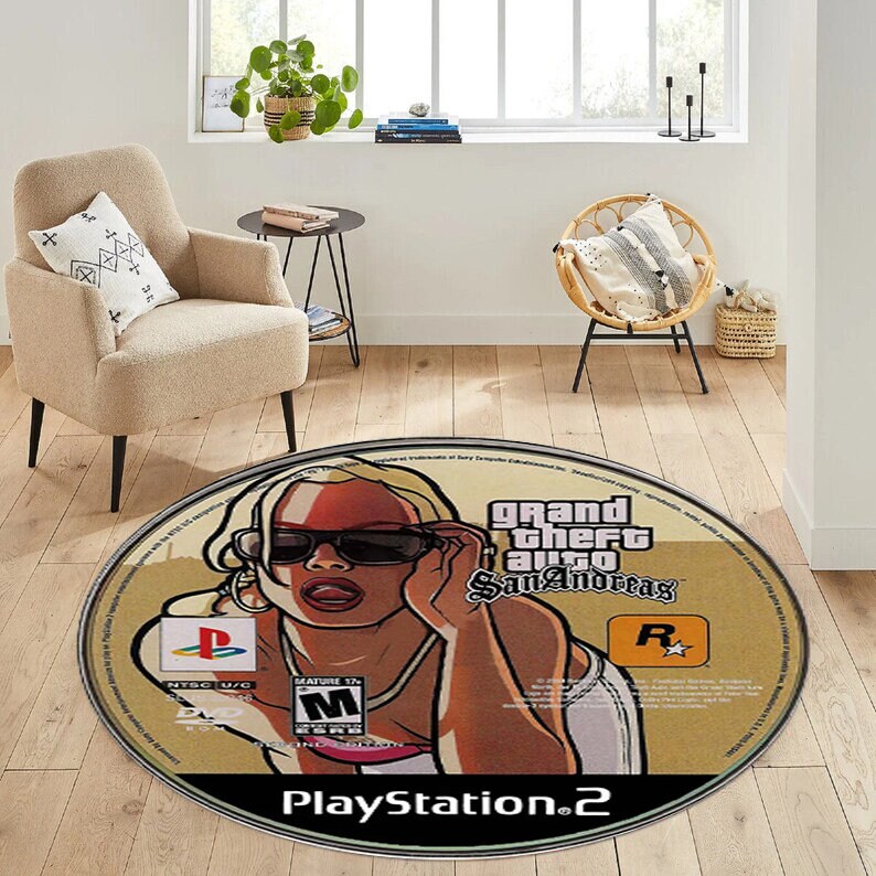 Circle Rug, Round Rug, Small Rug, Gta Rug, Kids Rug, Salon Rug, Living ...