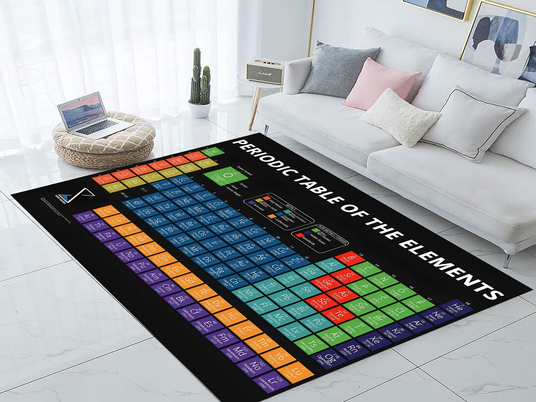 Periodic Table of Elements Area Rug Washable Personalized - Etsy