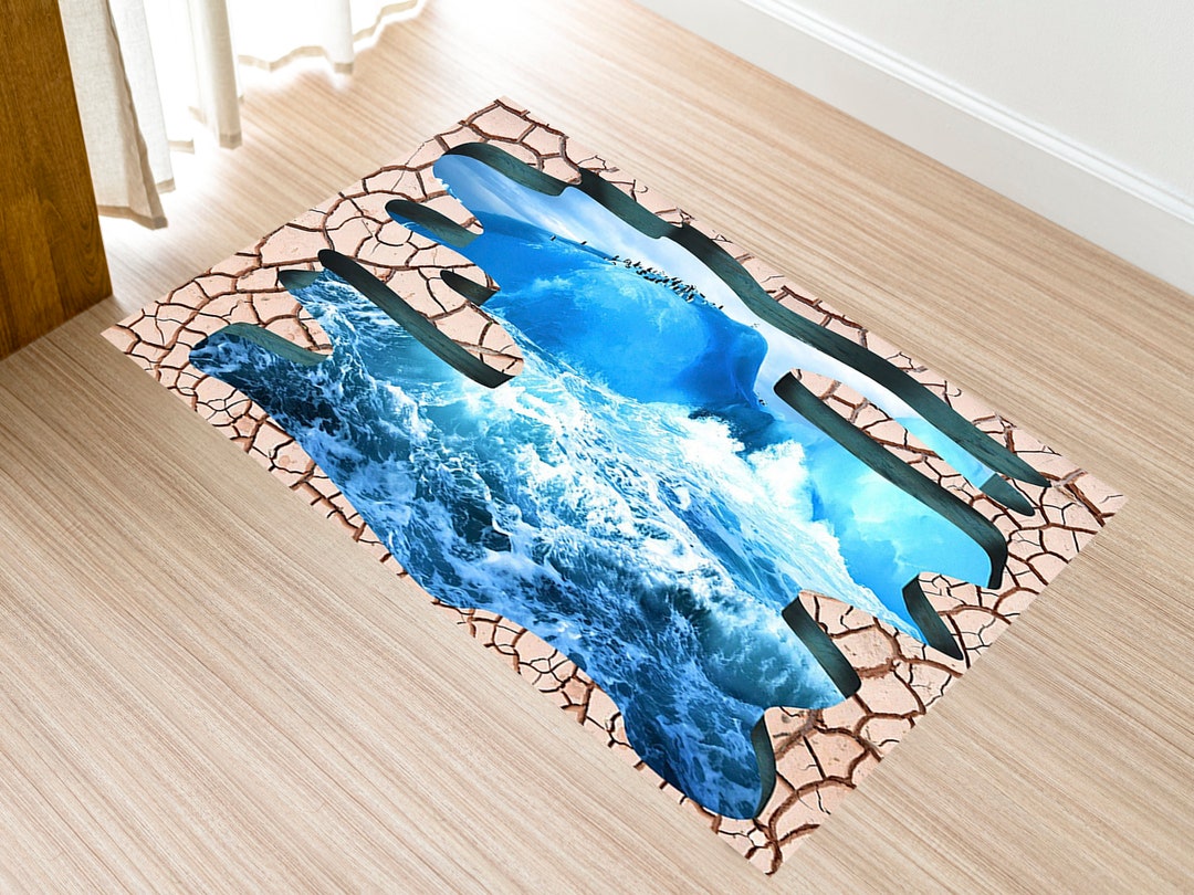 Themed Rug, Optical Illusion Rug, Rectangular Illusion Rug, Illusion ...