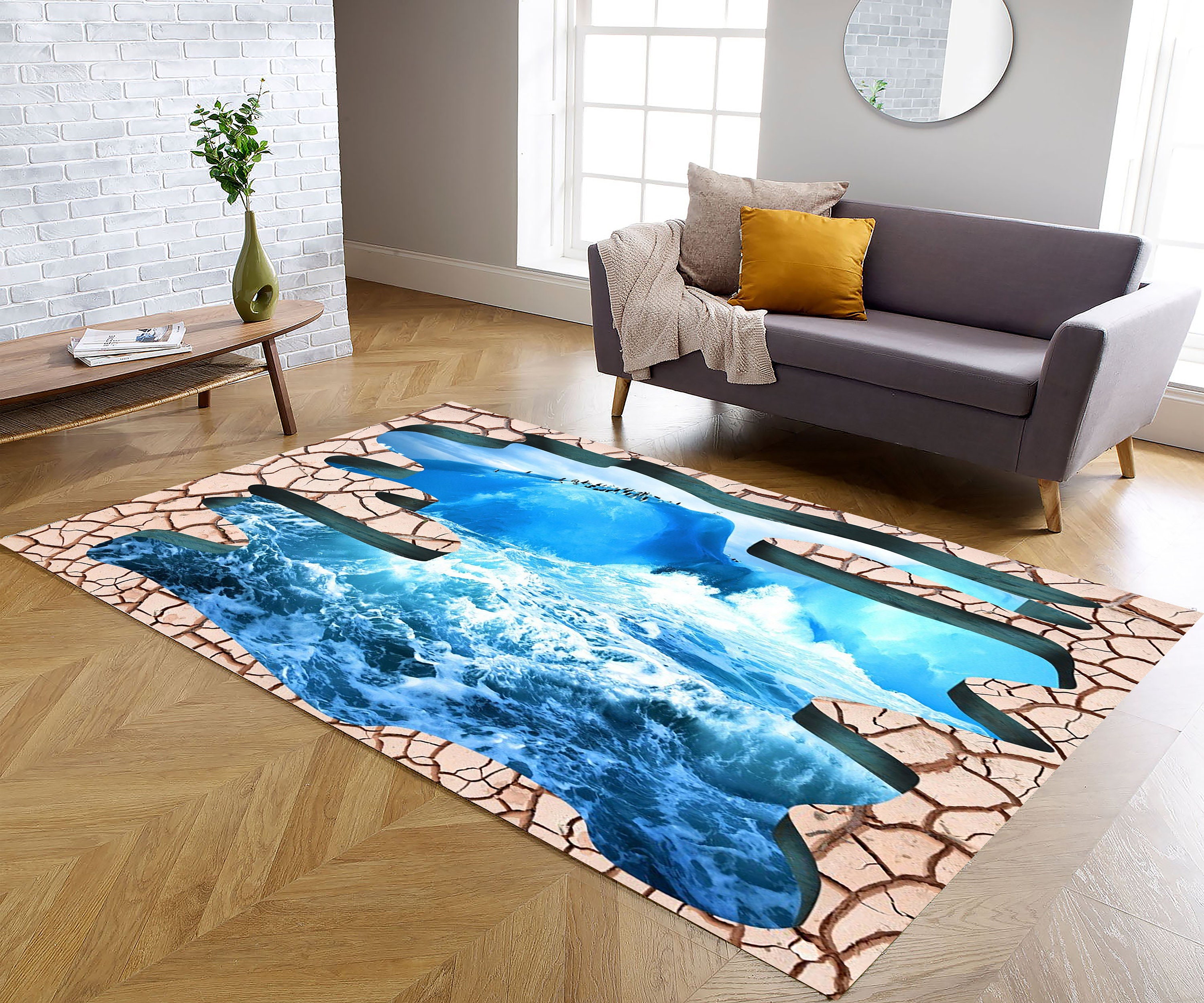 Themed Rug, Optical Illusion Rug, Rectangular Illusion Rug, Illusion ...