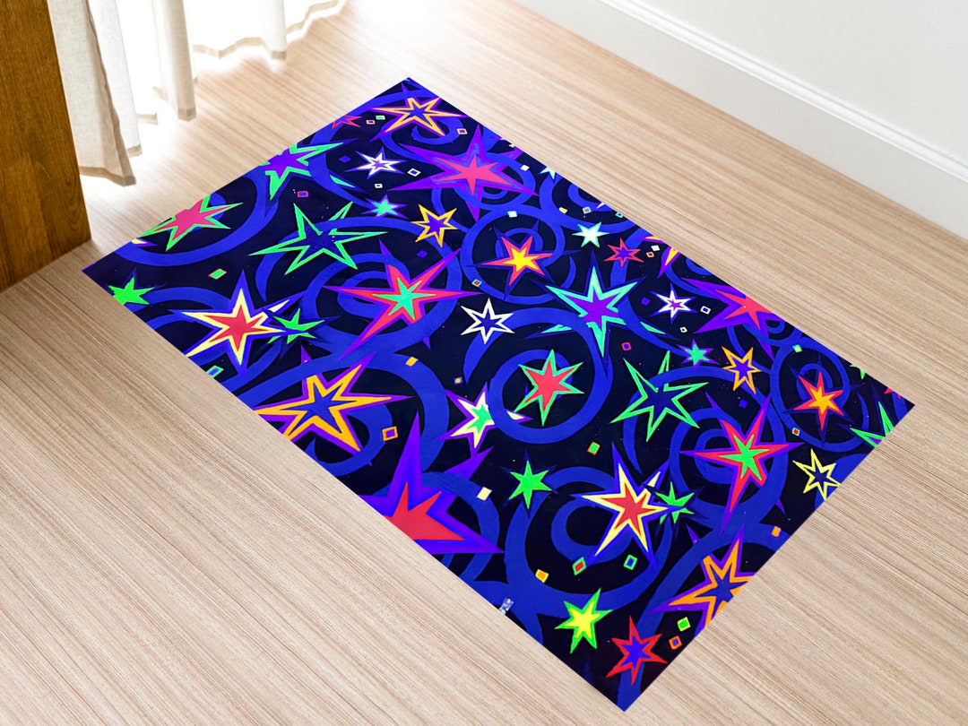 Bowling Alley Carpet, Arcade Stars Rug, Arcade Bar Carpet, Retro Rug ...