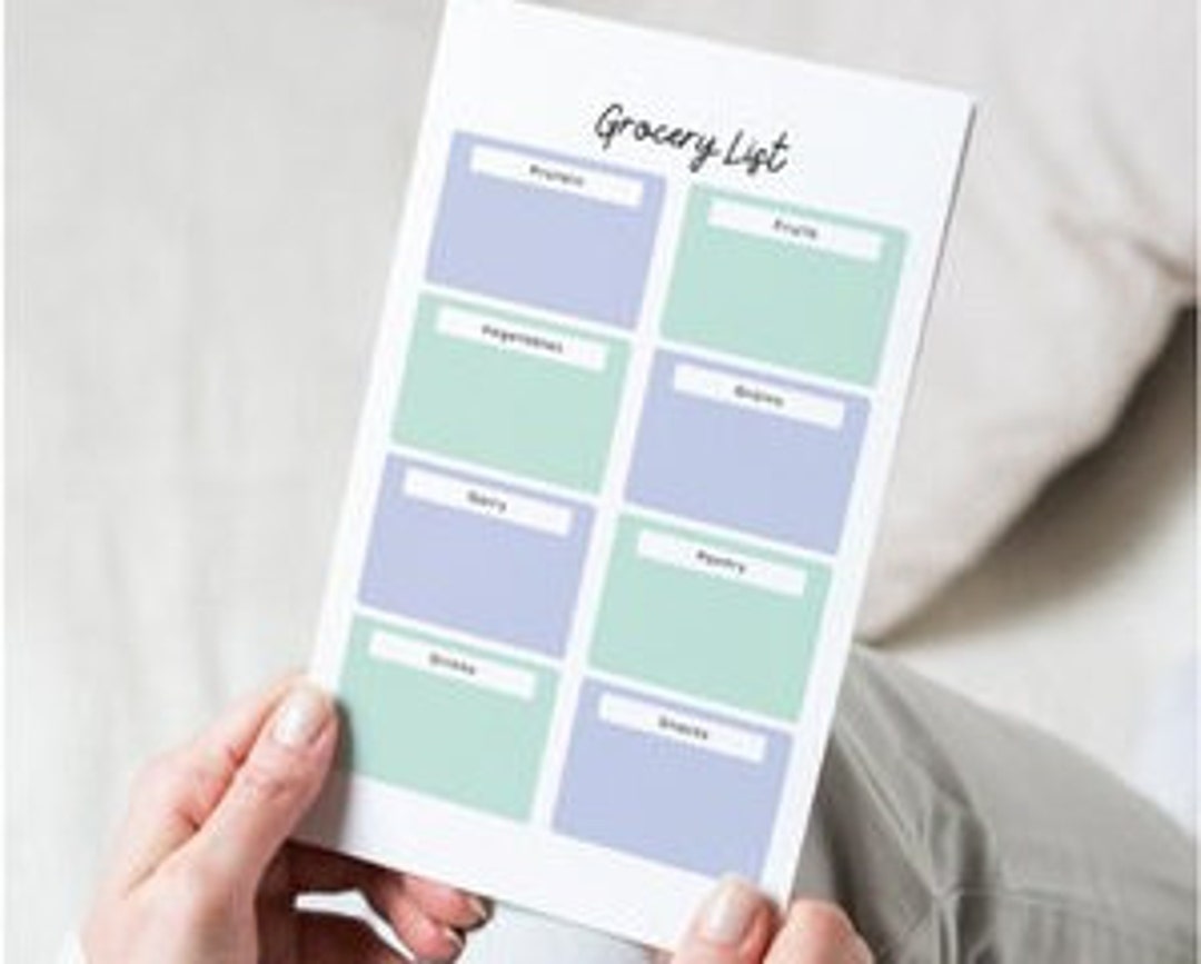 Food Group Grocery List, Shopping List, Groceries by Category, Myplate ...