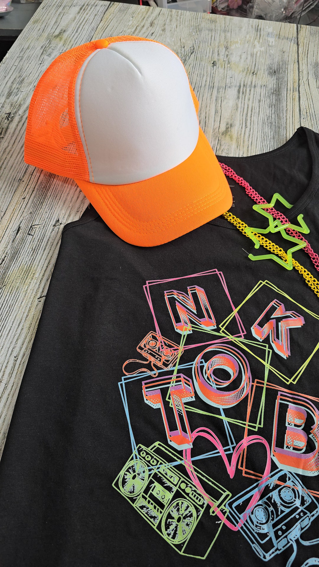 NKOTB Neon T-shirt or Racer Back Tank in Black - Etsy