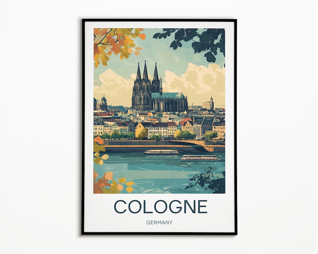 Cologne Travel Print Germany, Cologne Poster, Birthday Present, Wedding ...