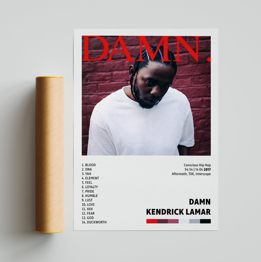 Kendrick Lamar Posters Damn Posteralbum Cover Posterposter - Etsy