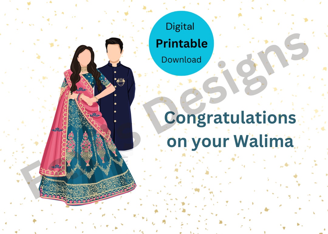 Congratulations on Your Walima, Digital Printable Download - Etsy