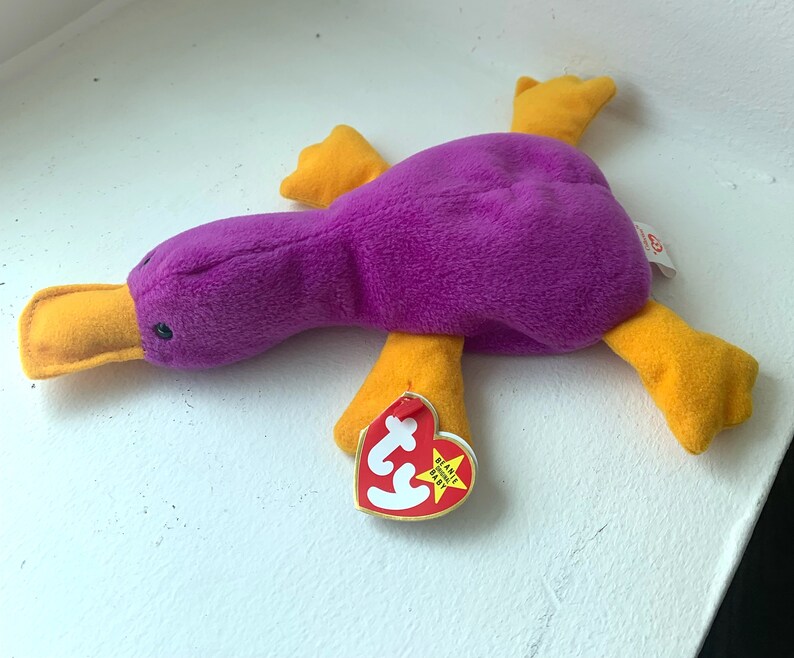 Rare TY Beanie Baby - Patti the Platypus - 1st Generation - PVC Pellets ...