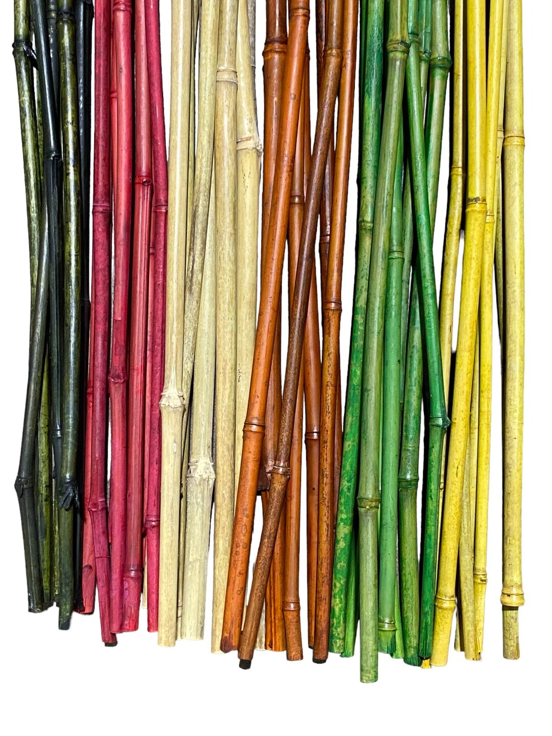 Colorful Thick Bamboo Poles (pack of 16) - 0.5" (inches) WIDE - 5 Feet ...