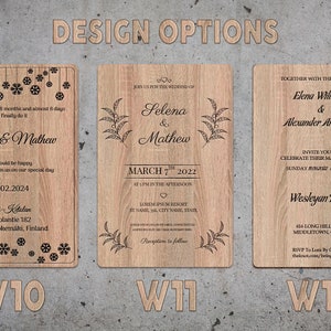 Wood Wedding Invitation Set - Wedding Invitation Set, Wood Invitations ...