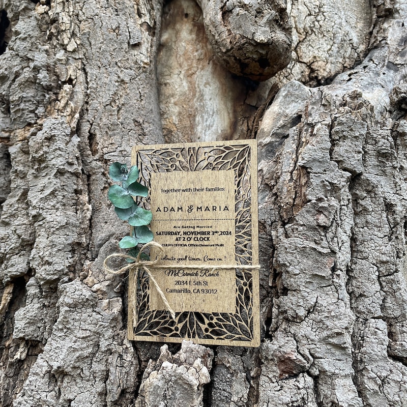 Wooden Invitations - Etsy