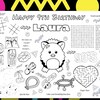 Custom Farm Colouring Page Activity Sheet Placemat Party Favours ...