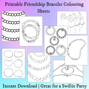 free friendship bracelet coloring pages